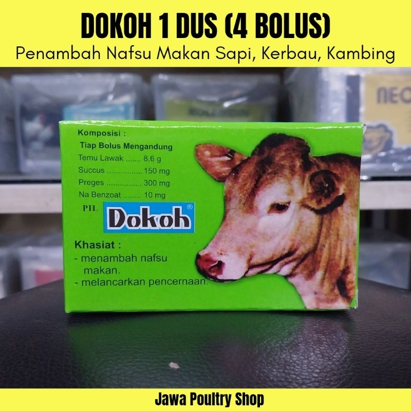 Jual DOKOH ORIGINAL 1 DUS (4 Bolus) - Penambah Nafsu Makan dan Obat ...