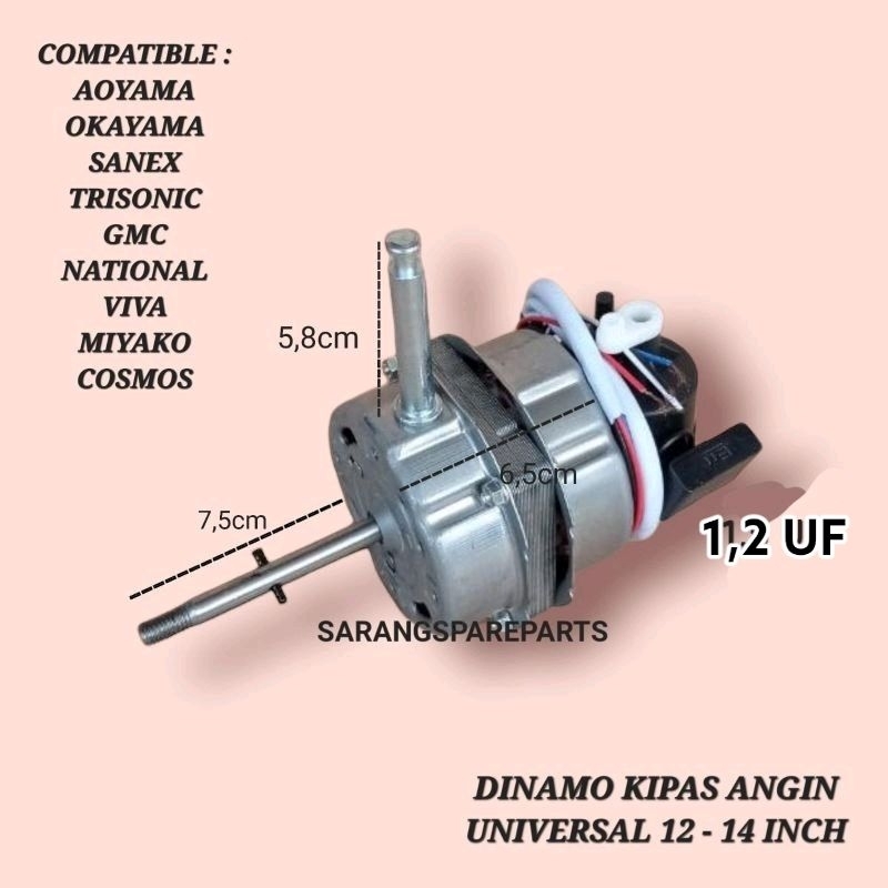 Jual DINAMO KIPAS ANGIN MULTI / MOTOR KIPAS ANGIN UNIVERSAL RRT AOYAMA ...