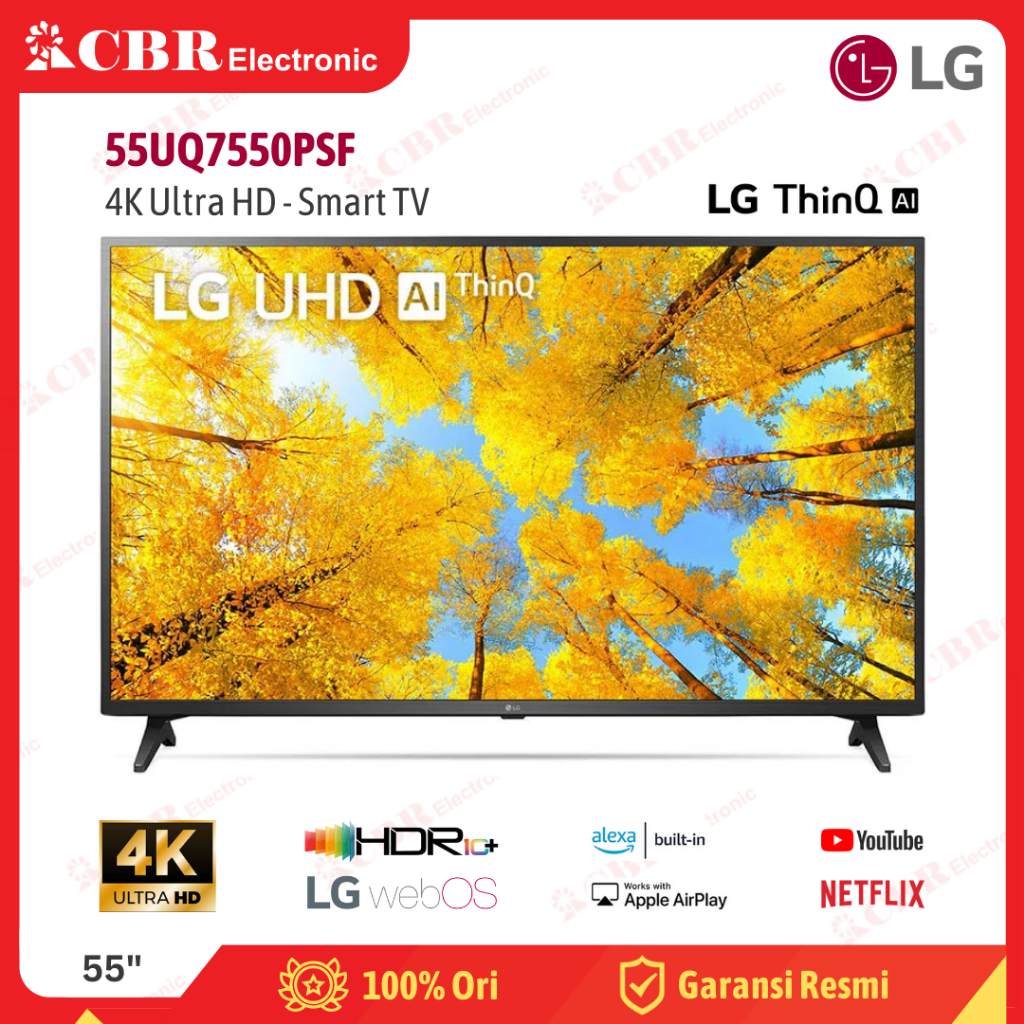 Jual TV LG 55 Inch LED 55UQ7550PSF (4K UHD-Smart TV) | Shopee Indonesia