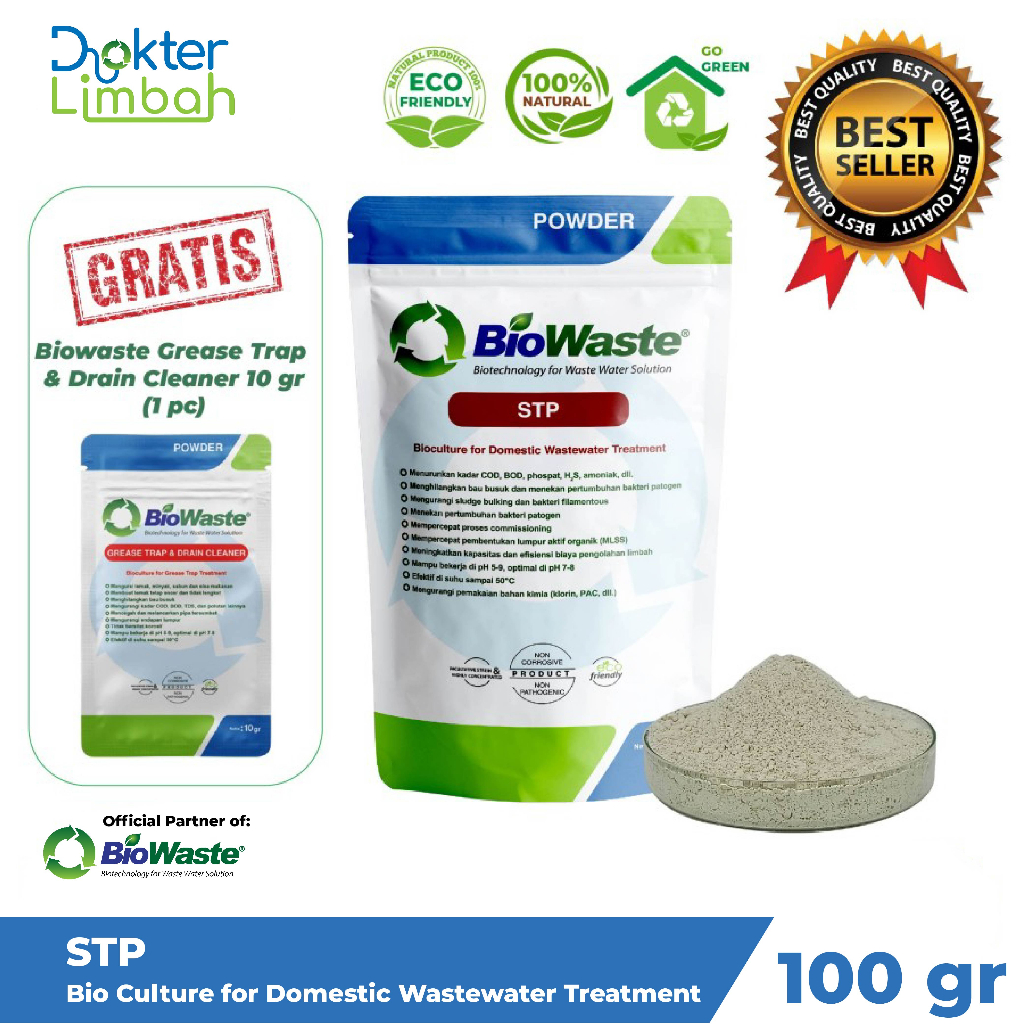 Jual BioWaste STP bakteri pengurai limbah domestik 100gr | Shopee Indonesia