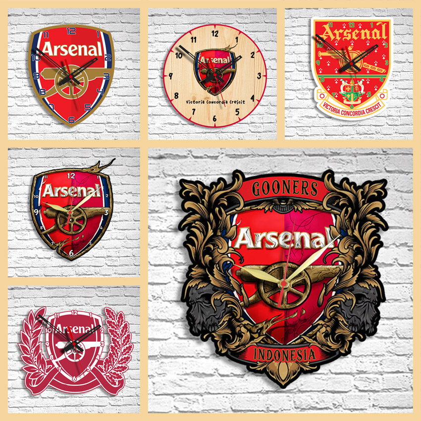 Jual Jam Dinding Bola Arsenal Football Club The Gunners Gooners Liga ...