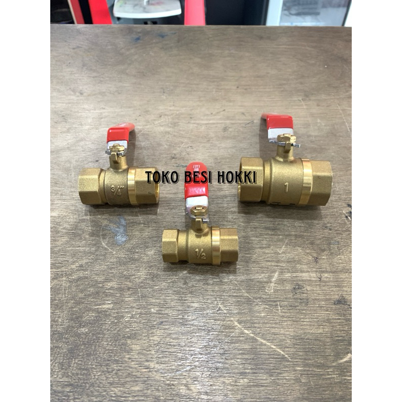 Jual Stop Kran Kuningan Massawa / Ball Valve Kuningan (1/2,3/4,1 Inc) | Shopee Indonesia