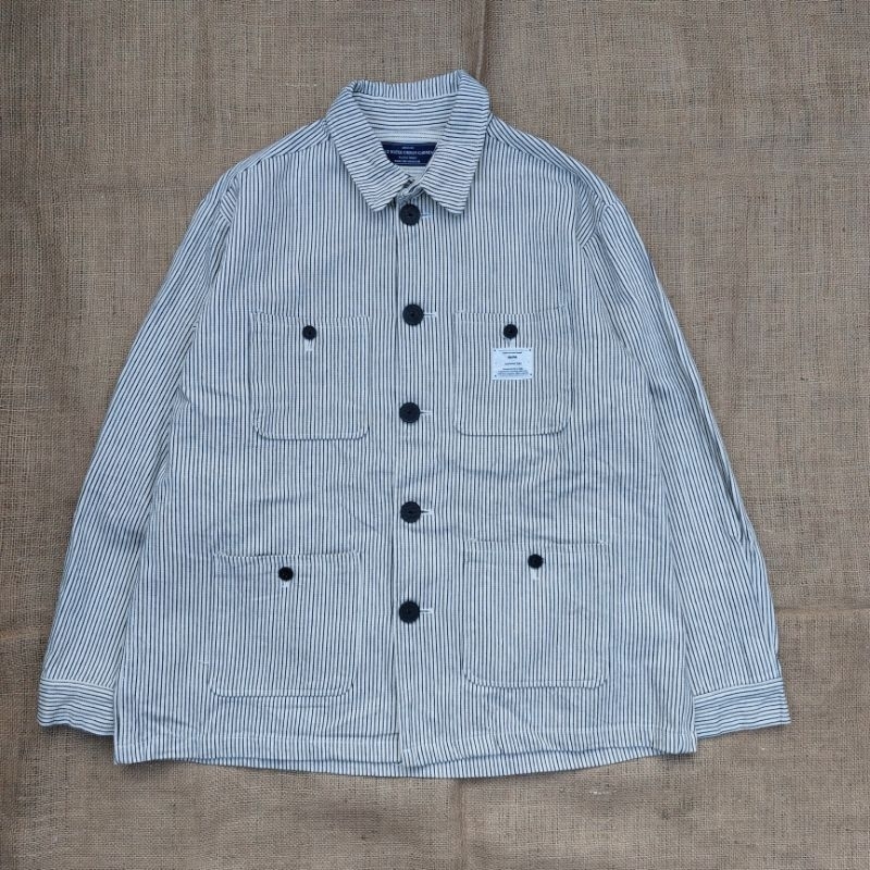 Jual Blue Water Urban Garment Jaket Vintage Hickory Chore Jacket Retro ...