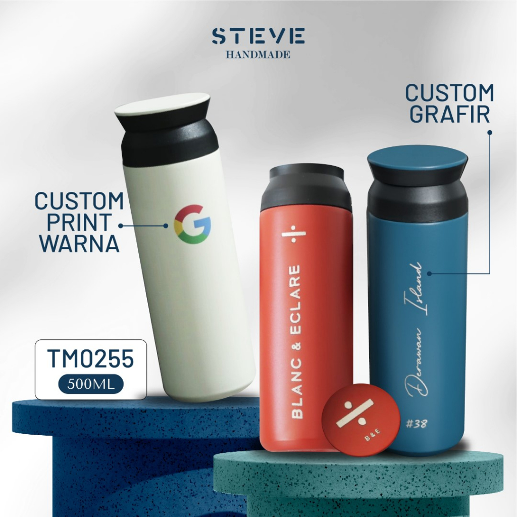 Jual Botol minum stainless termos vacuum tumbler travel TM0255 Custom Tahan Air Panas dan Dingin ...