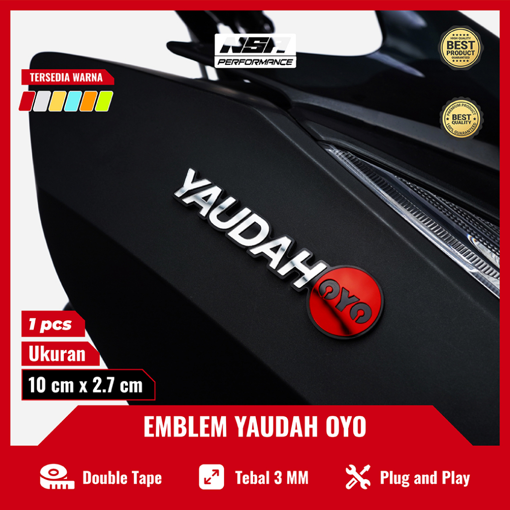 Jual NSA 1PCS EMBLEM YAUDAH OYO BUKAN STIKER YA UDAH OYO STICKER KEREN TIMBUL RACING STIKER YANG ...