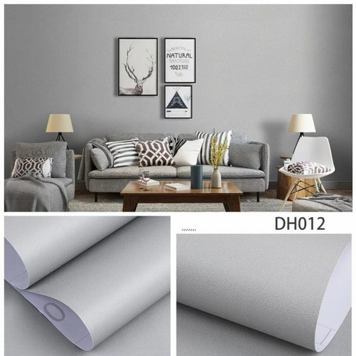 Jual POLOS ABU EMBOSS Wallpaper Sticker dinding polos embos Abu ukuran ...