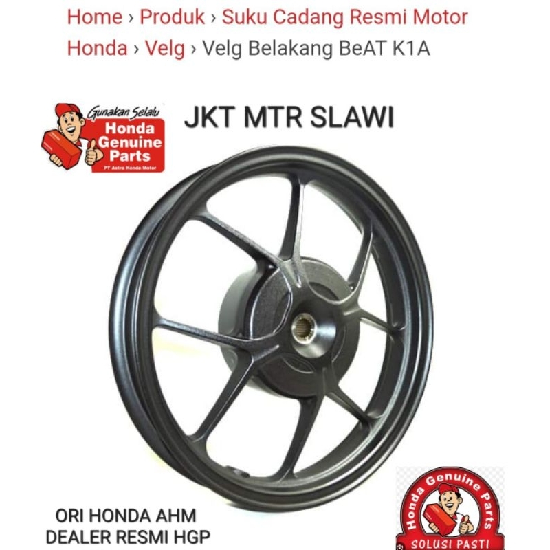 Jual 42601-K1A-N11 velg depan k1A beat new esp led 2020-2024 koj genio ...