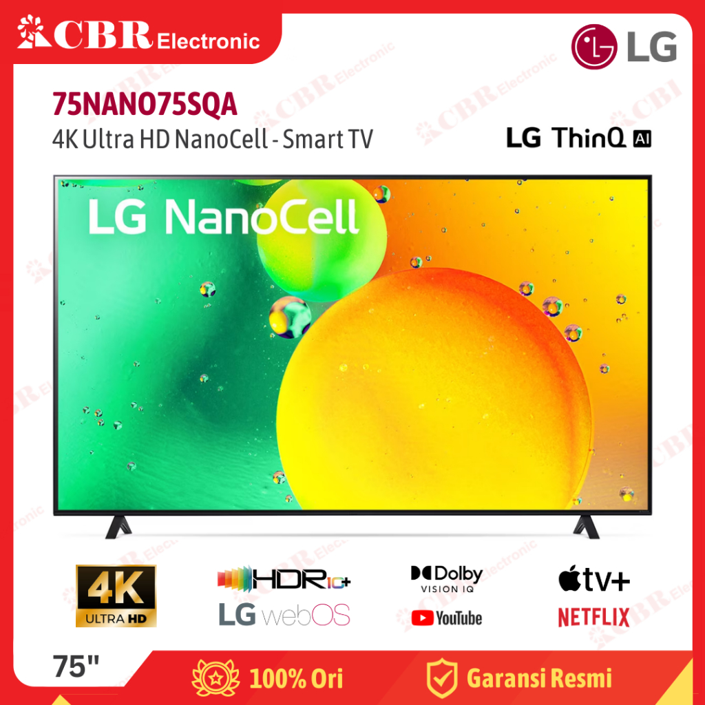 Jual TV LG 75 Inch LED 75NANO75SQA (4K NanoCell-Smart TV) | Shopee Indonesia