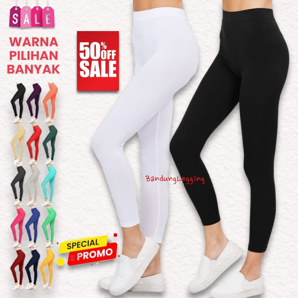 Jual Celana Legging Putih Dewasa Standar & Jumbo / Legging Panjang ...