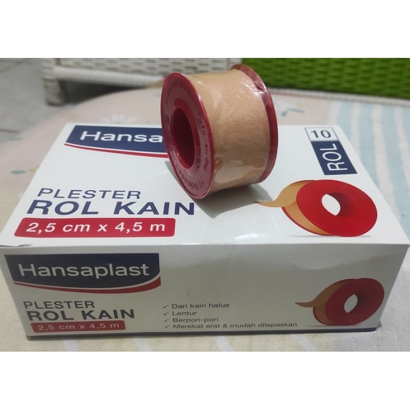 Jual Hansaplast Rol Kain 2,5cm × 4,5m plester Hospital 1 Box (isi 10 Rol Tanpa Cangkang ...