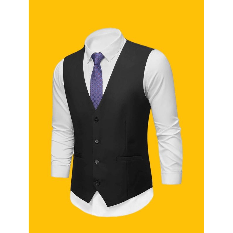 Jual rompi jas formal basic pria wanita/rompi formal hotel/rompi vest ...