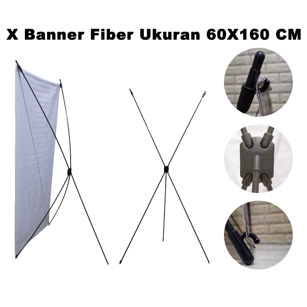 Jual Stand X Banner Rangka Kaki X Banner FIber 60X160 Cm | Shopee Indonesia