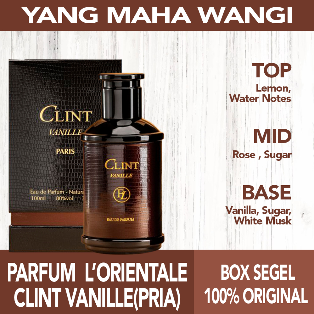 Jual PARFUM ORIGINAL L' ORIENTALE FRAGRANCE CLINT FOR MAN 100ML (BOX ...