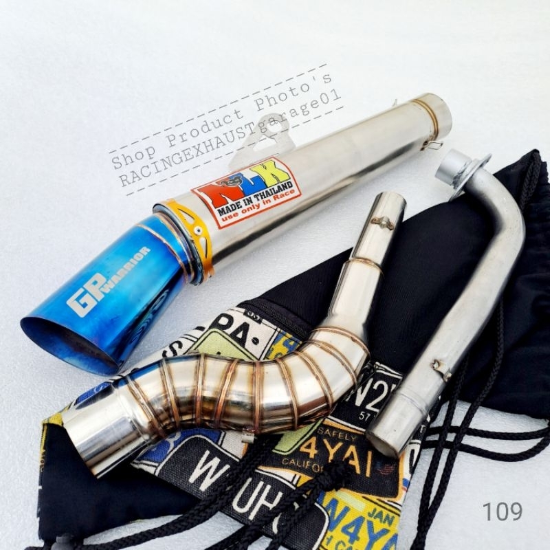 Jual NLK pipe Daeng4 Conical Open Exhaust pipe+elbow wave 100 110 125 ...