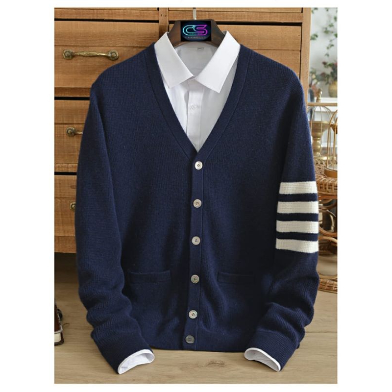 Jual Cardigan Pria / Cardigan Rajut Formal Lengan Panjang Cotton Rajut ...