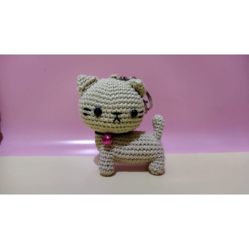 Jual Amigurumi kucing lucu || keychain boneka rajut kucing | Shopee ...