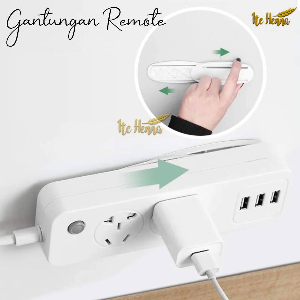 Jual Holder Stop Kontak Gantungan Papan Colokan Alat Pengait Remote TV ...