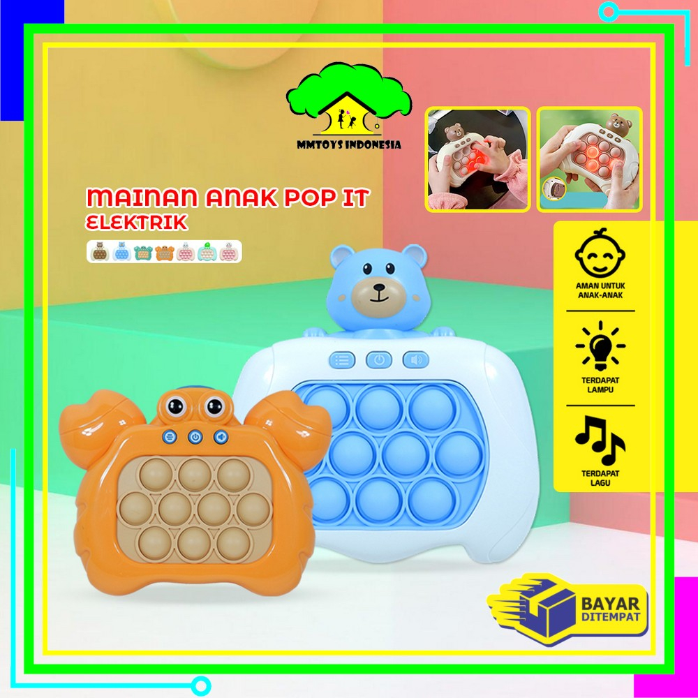 Jual MI-M337 Mainan Game Anak Pop It Elektrik Push Bubble Challenge ...
