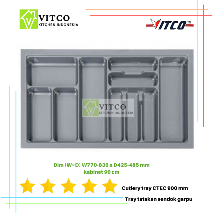 Jual Cutlery Tray Organizer 900 mm VITCO / Tatakan sendok garpu/ alat makan | Shopee Indonesia
