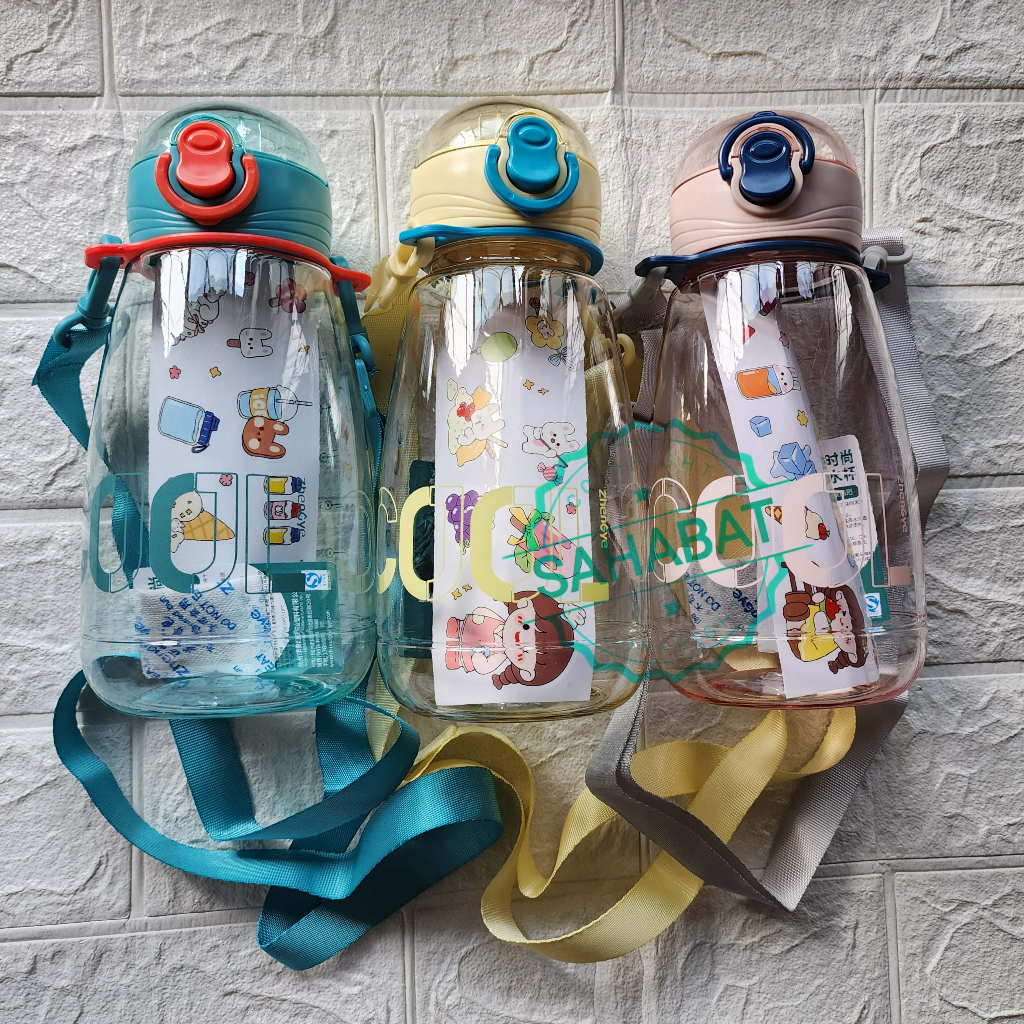 Jual BOTOL MINUM ANAK SEKOLAH COOL KAPASITAS 880ML FREE STIKER+TALI POLOS/BOTOL GEMOY BPA FREE ...