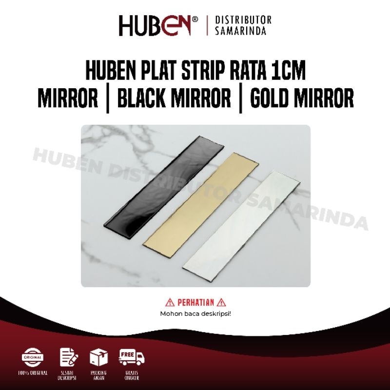 Jual HUBEN List Plat Strip Rata Stainless Steel 10MM 1CM x 3 M Mirror ...
