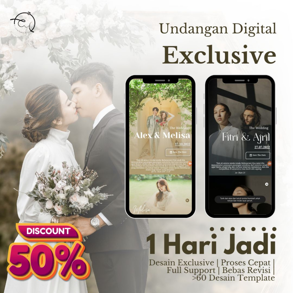Jual Undangan Website Undangan Digital Pernikahan Termurah | Shopee ...