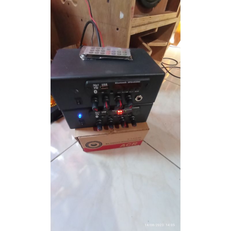 Jual power amplifier 12v support bluetooth tone control plus sub ...