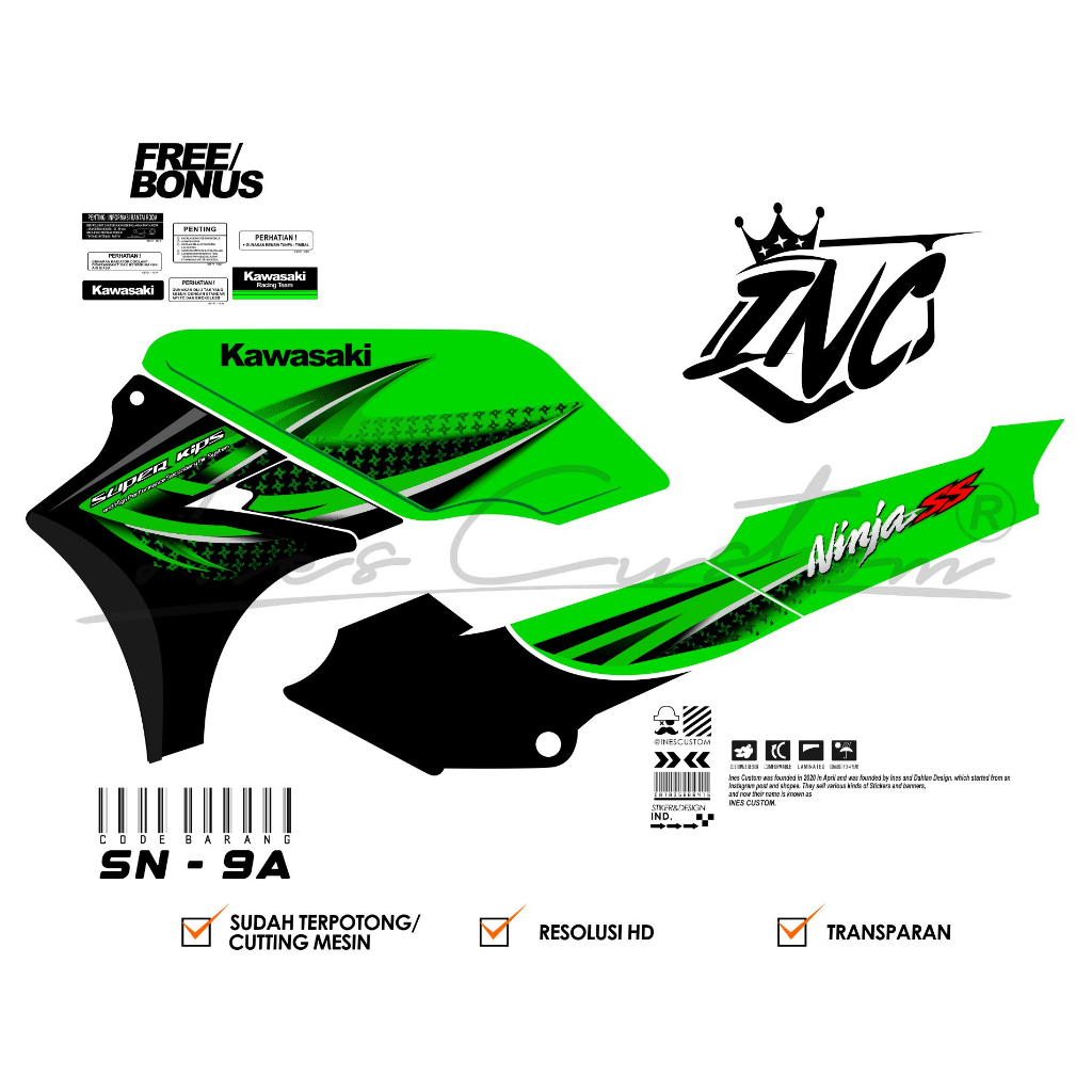 Jual Striping ninja shuriken transparan striping ninja ss 2012 detail ...