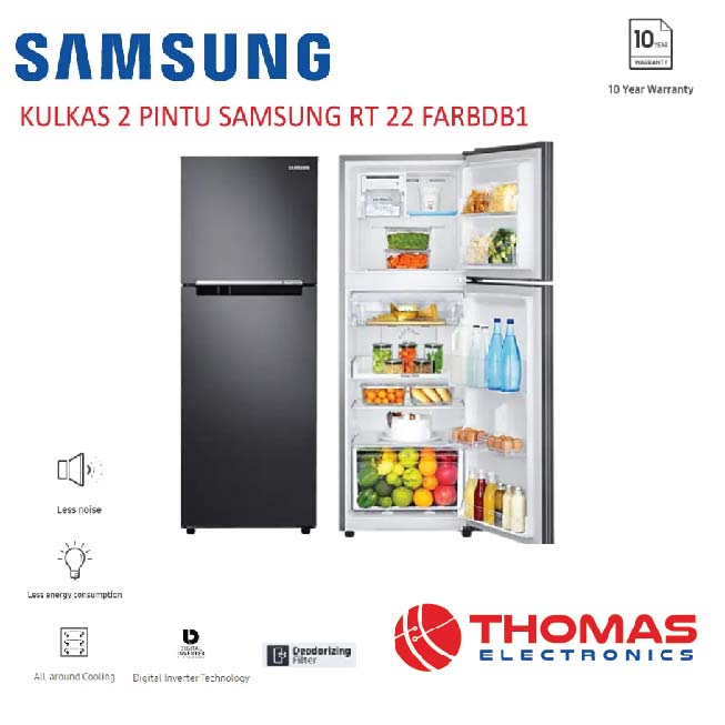 Jual KULKAS 2 PINTU SAMSUNG RT 22 FARBDB1 INVERTER 234 LITER 22 FARBD ...