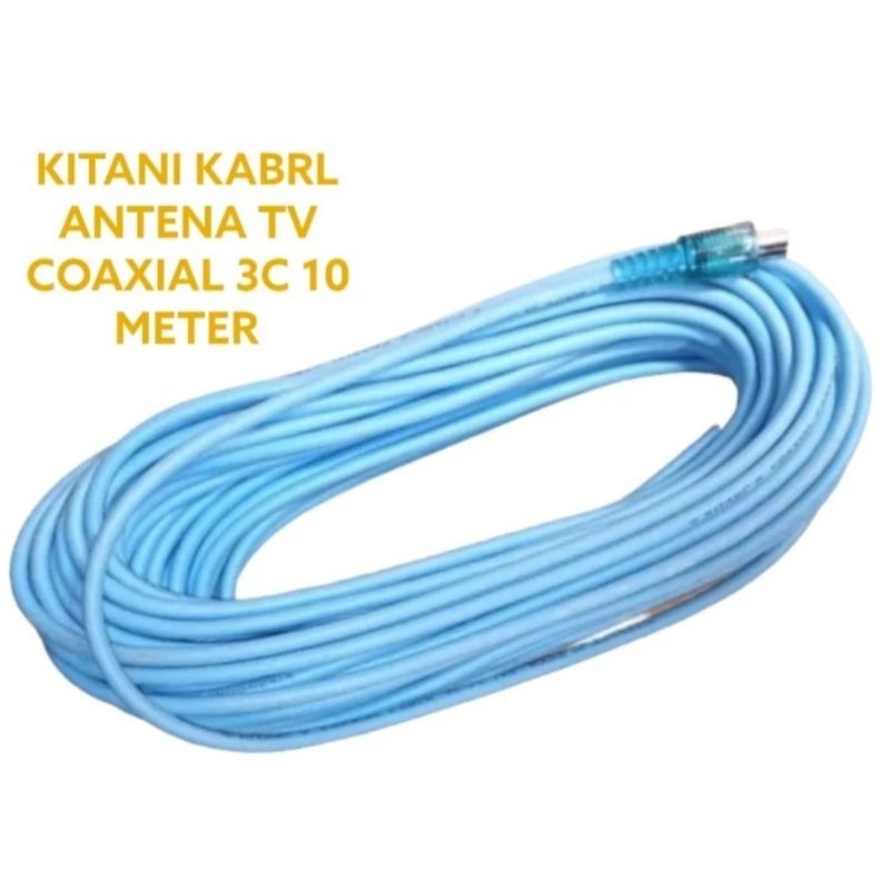 Jual Kabel Antena TV Coaxial 3C Panjang 10 Meter Kitani | Shopee Indonesia