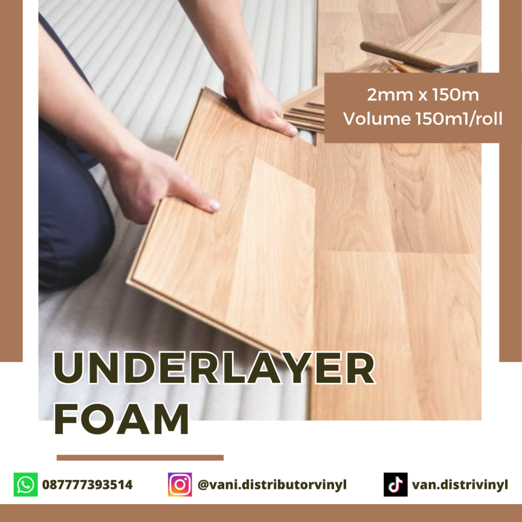 Jual PE FOAM 2mm/Underlayer 2mm/Lantai Vinyl & SPC Flooring / 1,2m x ...
