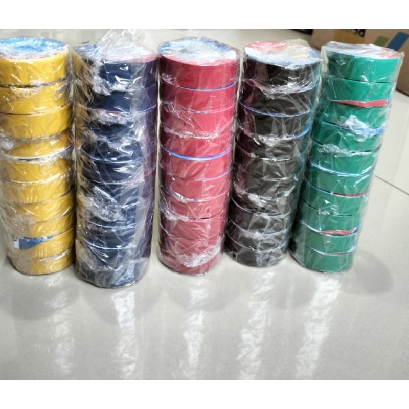 Jual TERMURAH PER ROLL ISI 10 BUAH ISOLASI SELOTIP KABEL LISTRIK VINYL ...