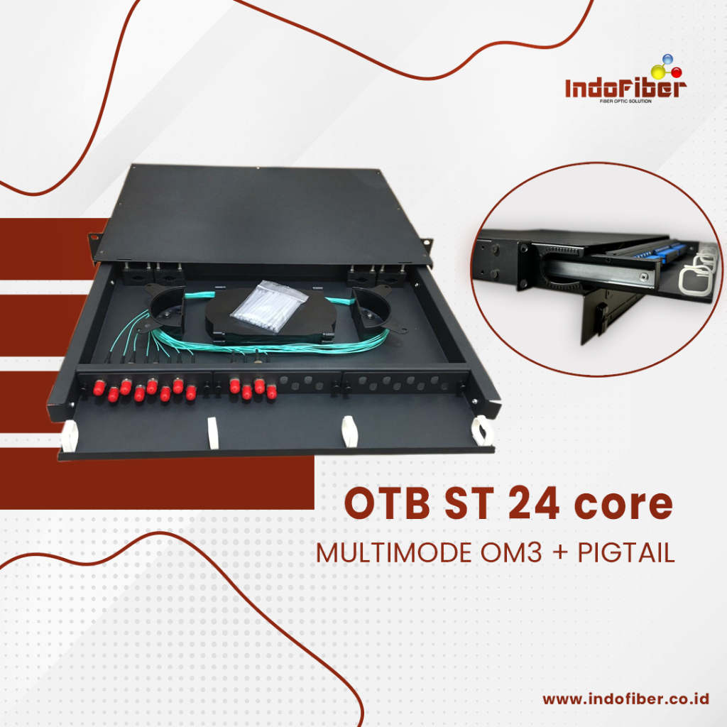 Jual Indofiber OTB 12 core ST Multimode OM3 rackmount sliding rail ...