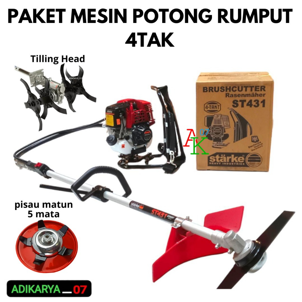 Jual PAKET mesin potong rumput 4 Tak penggembur tanah mini tiller ...