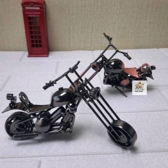 Jual Miniatur Sepeda Motor Harley Logam Vintage Besi | Shopee Indonesia