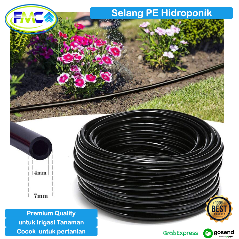 Jual Selang Air Irigasi Pengairan Taman Hitam Selang PE Hidroponik ...