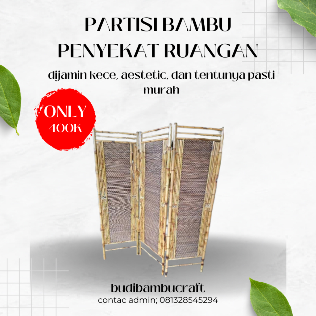 Jual partisi bambu penyekat ruangan | Shopee Indonesia