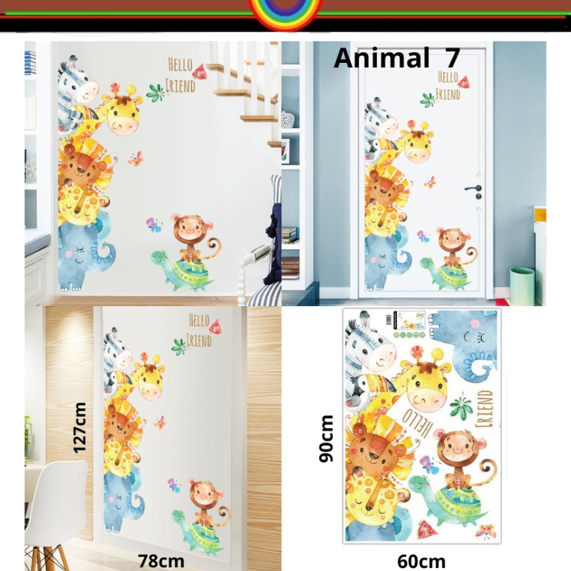Jual WALLSTICKER WALL STICKER STIKER DINDING MOTIF TEMA GAMBAR ANIMAL 7 ...