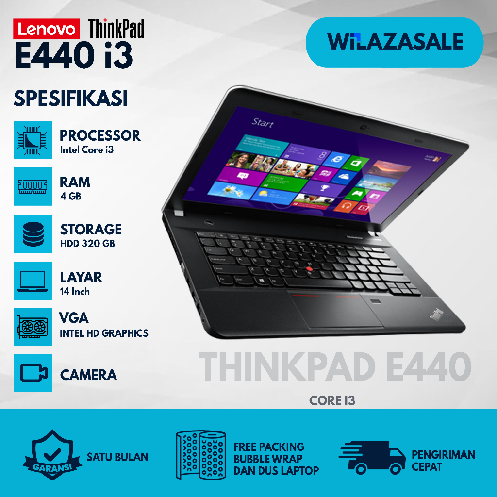 Jual LAPTOP BEKAS MURAH HARGA SEJUTAAN THINKPAD E440 | Shopee Indonesia