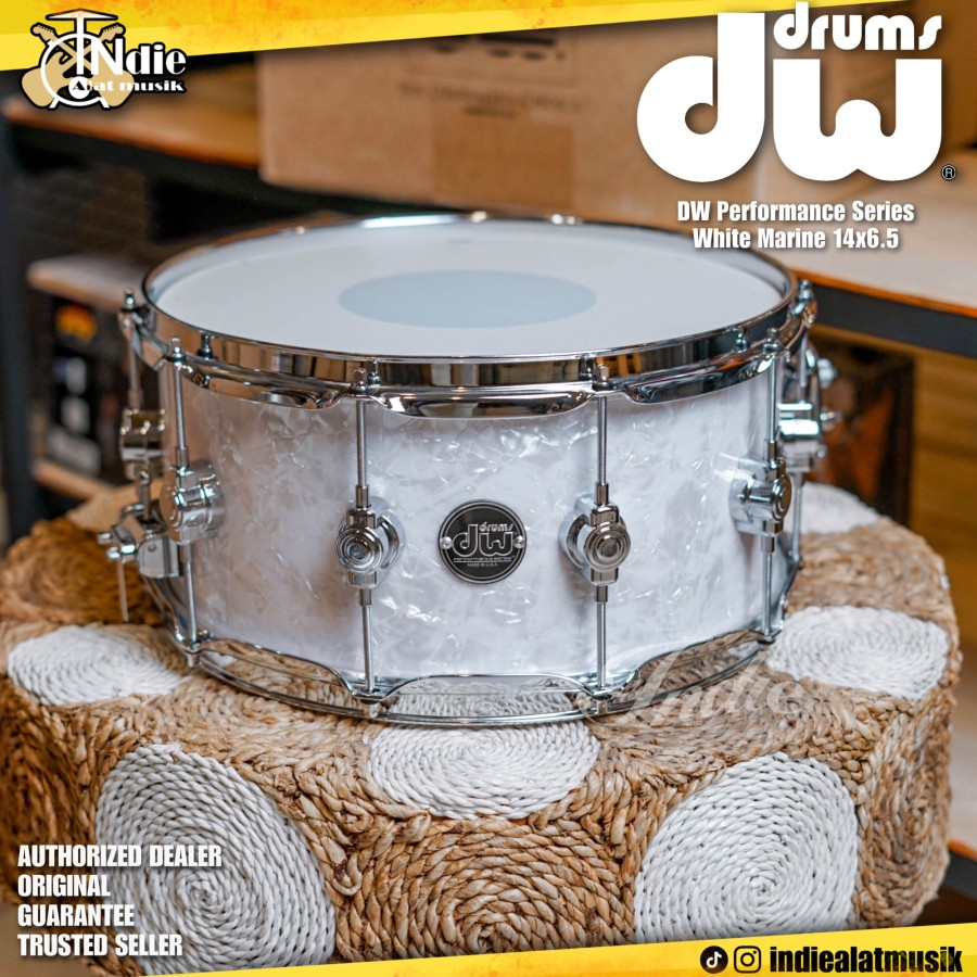 Jual Snare Drum DW Performance Series White Marine Pearl 14x6.5 ...