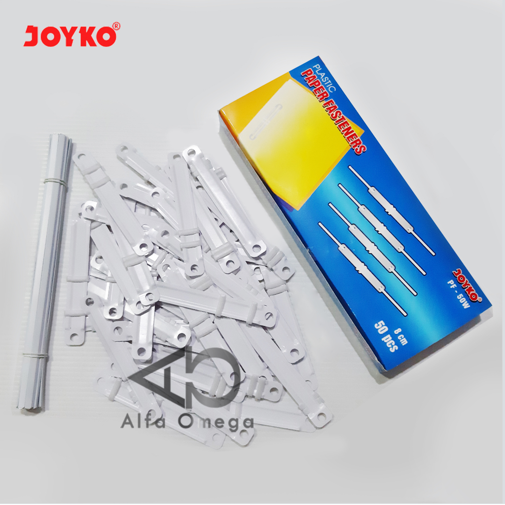 Jual Acco Paper Fastener Pengikat Kertas Putih Plastik Joyko PF-50W | Shopee Indonesia