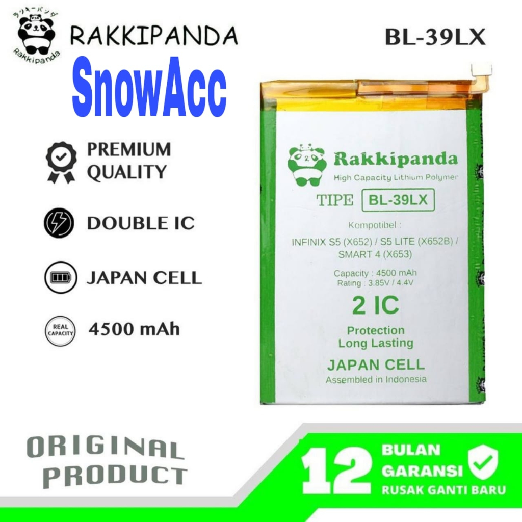 Jual Rakkipanda Baterai Infinix S5 X652 / S5 Lite X652B / Smart 4 X653 ...
