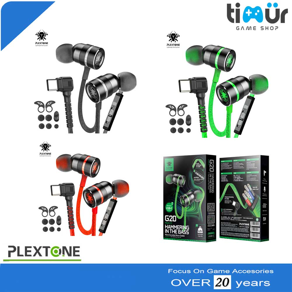 Jual Plextone G20 Type-C Earphone Headset Gaming Original Mobile Legend ...