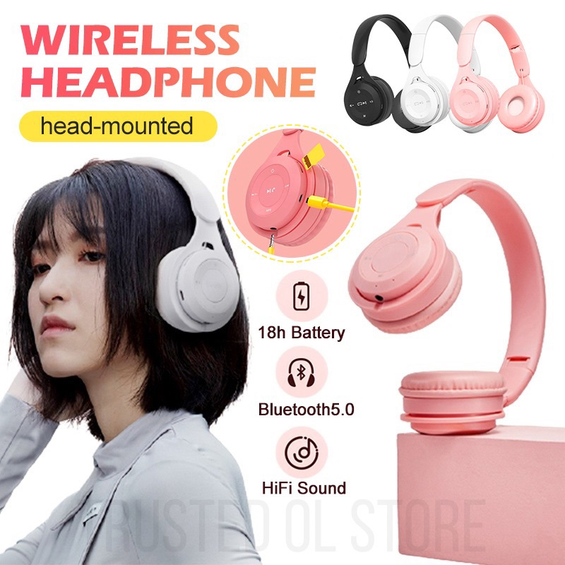 Jual HEADPHONE BLUETOOTH HEADSET WIRELESS MACARON Y08 BANDO BLUETOOTH | Shopee Indonesia