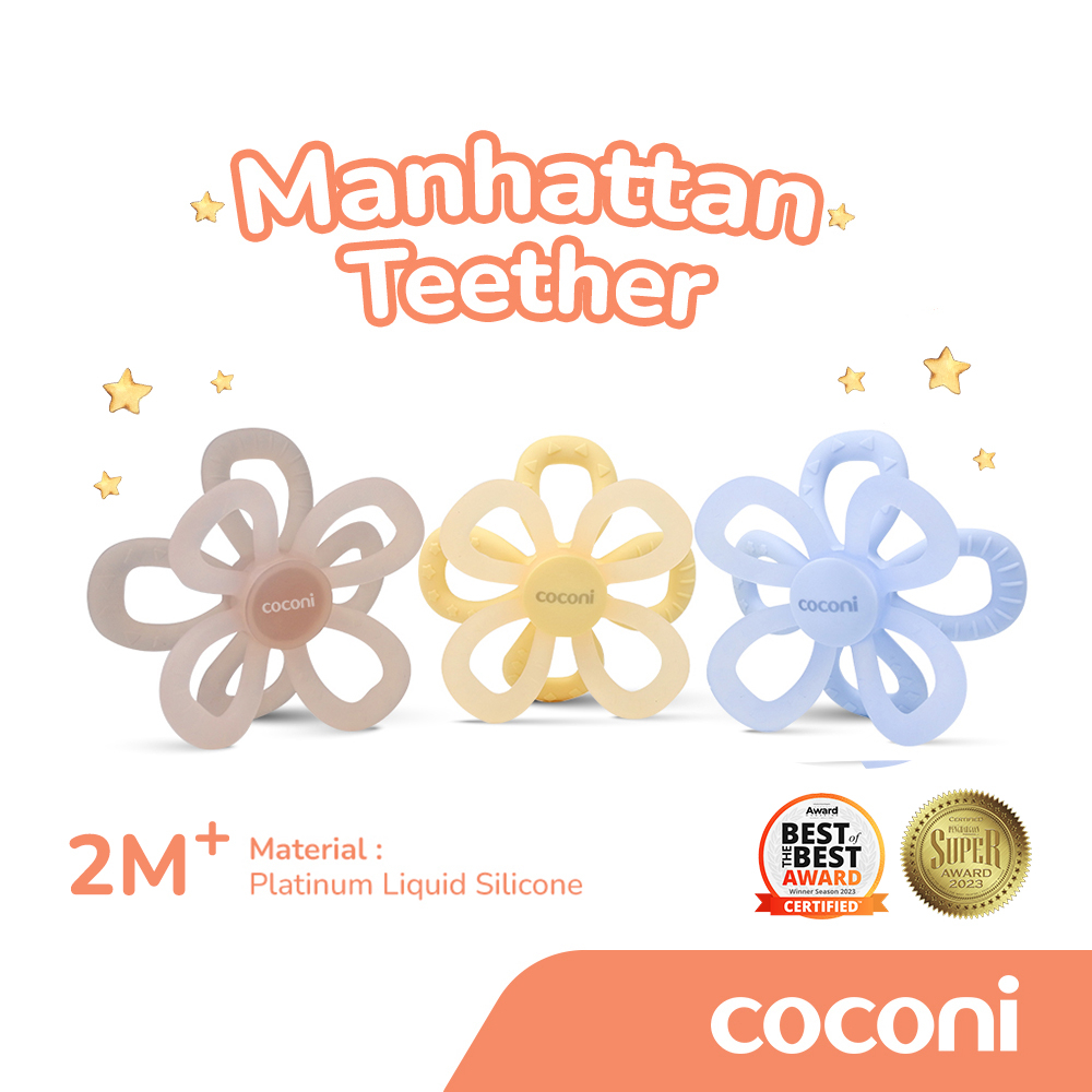 Jual COCONI Manhattan Toy Sensory Teether | Gigitan Bayi Silicone ...
