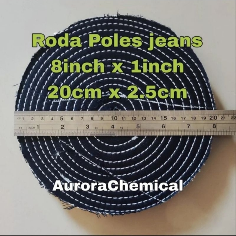 Jual Kain Poles jeans 8inch x 1inch , roda 8 inchi x 1 inchi 8" x 1" jin buffing wheels | Shopee ...