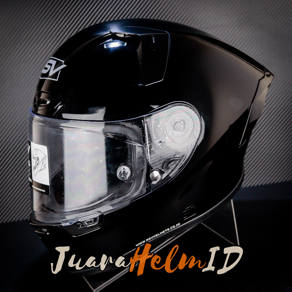Jual HELMET RSV FFS21 SOLID | BLACK GLOSSY | FULLFACE | Shopee Indonesia