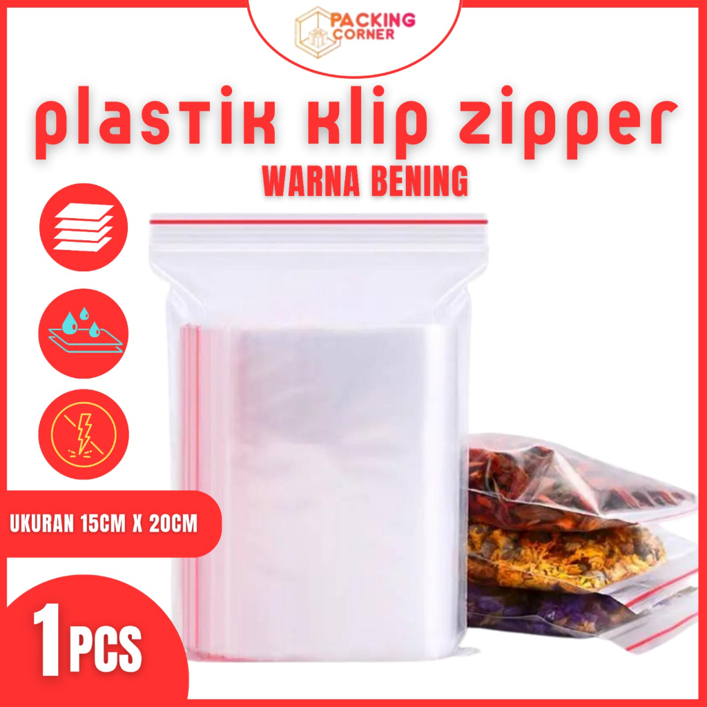 Jual Plastik Klip Bening Zip Lock Ziplock Clip Zipper Cetik Ctik Segel