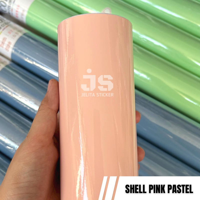 Jual Sticker Shell Pink Pastel Glossy / Skotlet Pink Muda Soft Glossi ...