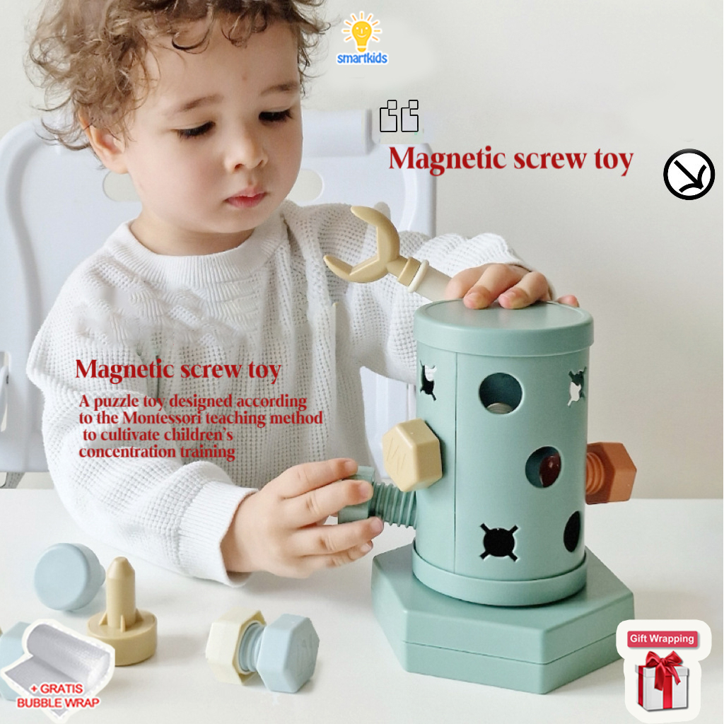 Jual Mainan Perkakas Tool Set Screw/ Busy Jar/ Motorik Sensori ...